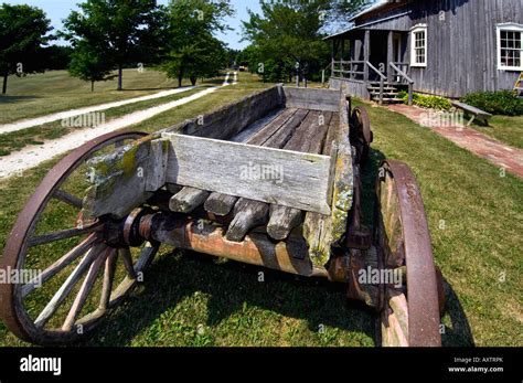 Old Wagon At Pinecrest Historical Village An Outdoor Local History