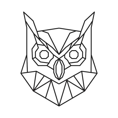 Premium Vector Polygonal Owl Geometric Line Animal Vector Illustration