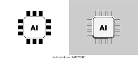 Artificial Intelligence Ai Processor Chip Vector Stock Vector Royalty