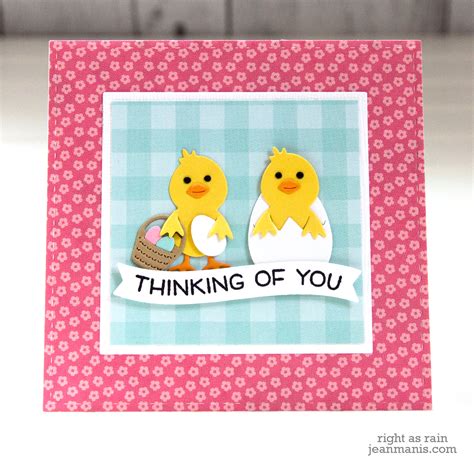 Die Cut Easter Chicks Right As Rain