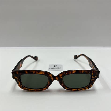 Rectangle Leopard Sunglasses Retro Small Leopard Depop