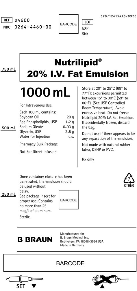 Dailymed Nutrilipid Iv Fat Emulsion Soybean Oil Injection Solution