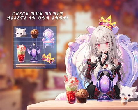 5x Vtuber Princess Crowns Cute Kawaii Royalty Cozy Queens Hats Digital Assets Digital Download