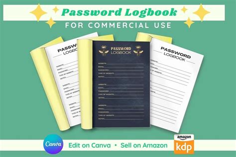 Password Logbook Canva Graphic By Splendid Profits · Creative Fabrica