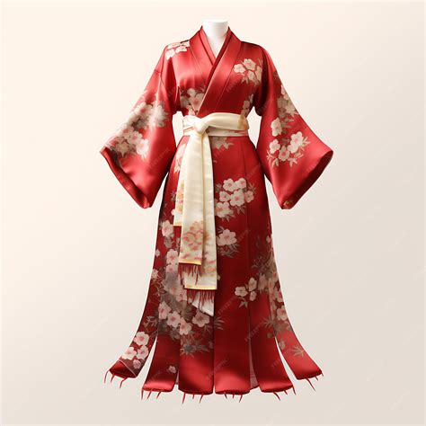 Premium Photo Isolated Of Japanese Kimono Type Formal Robe Material