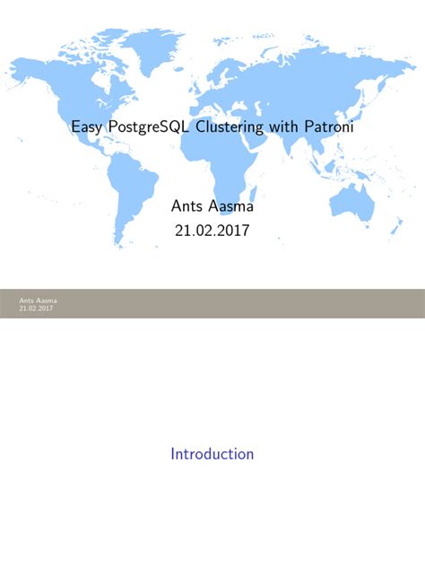 easy postgresql clustering with patroni pdf computer engineering computer science