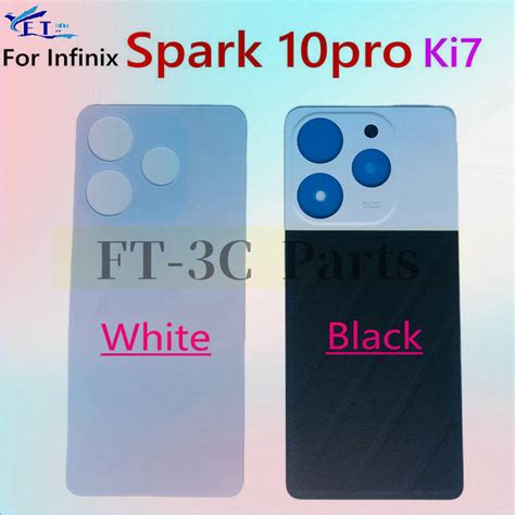 สําหรับ Tecno Spark 10 Pro Ki7 ฝาหลังแบตเตอรี่ประตูด้านหลังกรณีปกหลังเปลี่ยนชิ้นส่วน Shopee