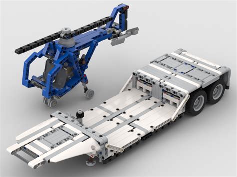 Lego Moc 42128 Trailer With Helicopter By Artemisovsky Rebrickable