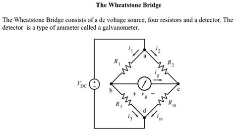 The Wheatstone Bridge The Wheatstone Bridge Consists Of A Dc Voltage Source Four Resistors And