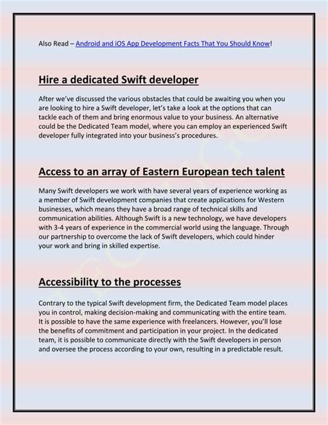 Swift App Development Company Pdf Programming Languages Computing