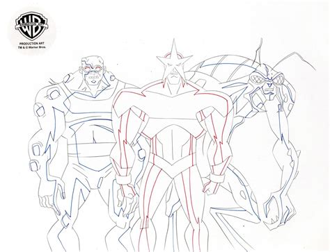 Dc Comics Studio Artists Justice League Unlimited Original Drawing