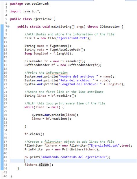 Manejo De Ficheros En Java Pablo Soler Ausina
