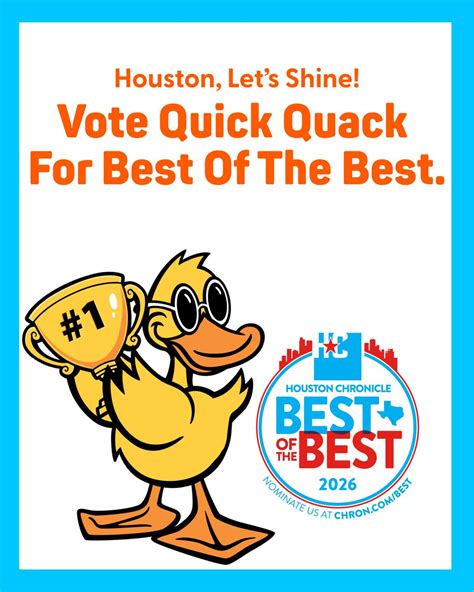 Quick Quack Is Proud To Be Part Of The Best Of The Best Houston