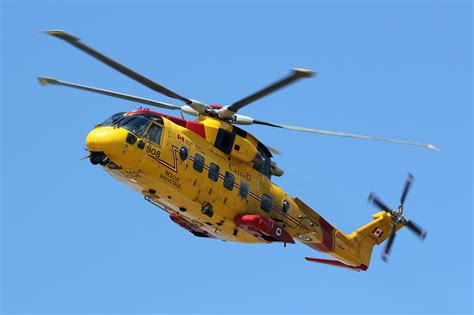 Ch 149 Cormorant 442 Squadron Rcaf Yellow Helicopter