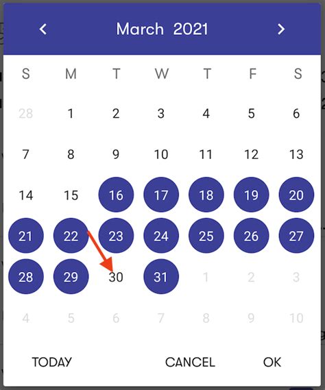 Range Date Picker Bug · Issue 373 · Applandeomaterial Calendar View