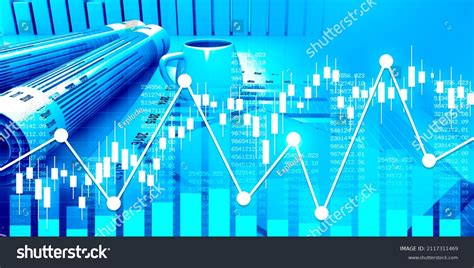 Stock Market Charts Finance Data 3d Stock Illustration 2117311469