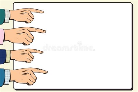 Hands Index Finger Pointer Poster Stock Vector Illustration Of Vector