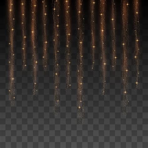 Premium Vector Gold Light Effect Vector Glitter Particles