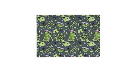 Sesame Street Oscar The Grouch Phrase Pattern Placemat Zazzle