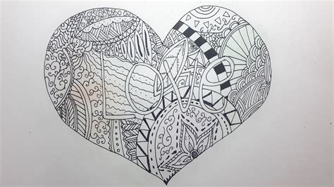 Como Dibujar Un Corazón Zentangle Paso A Paso El Dibujante Youtube