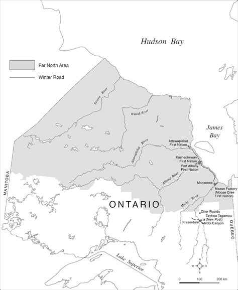 Map Of Ontarios Far North Including The First Nations Communities