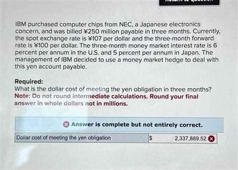 Solved Ibm Purchased Computer Chips From Nec A Japanese