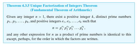 elementary number theory how is unique factorization of integers
