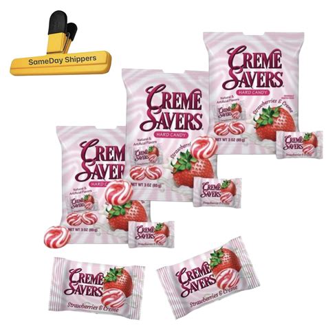 The Original Classic Creme Savers Individually Wrapped Hard Candy Creme Savers Strawberry