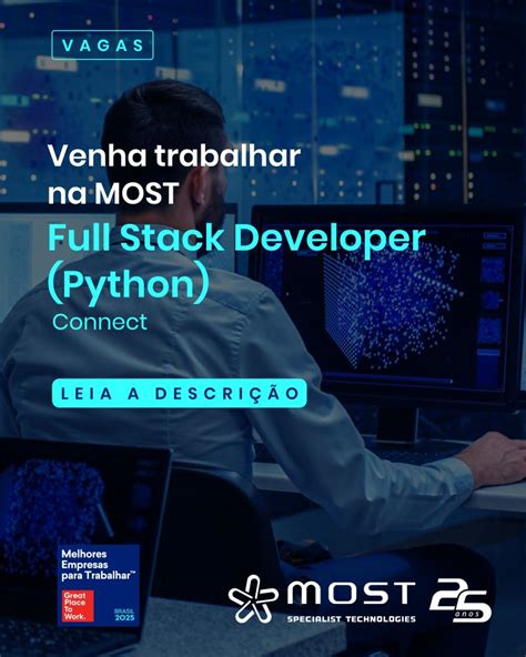Full Stack Developer Python Connect Descrição Da Vaga Estamos Em Busca De Uma
