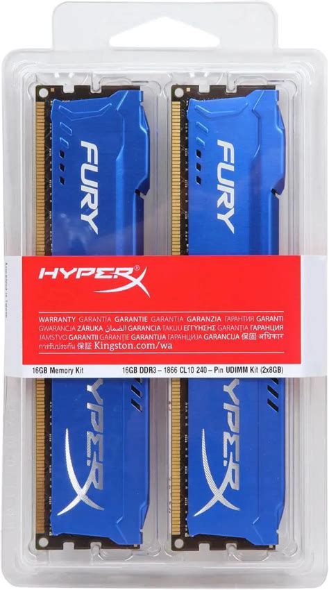 Hyperx Fury 16gb 2 X 8gb Ddr3 1866 Pc3 14900 Desktop Memory Model Hx318c10fk216