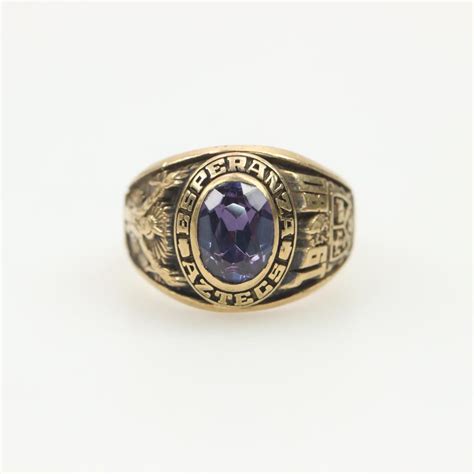 10kt Gold Purple Spinel Class Ring Property Room
