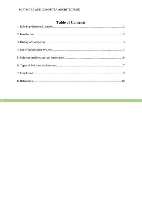Software And Computer Architecture