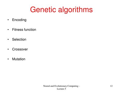 Ppt Evolutionary Computing Genetic Algorithms Powerpoint Presentation Id 6181296