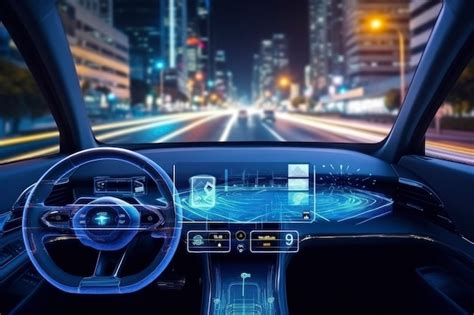 Premium Ai Image Modern Smart Car Technology Intelligent System Using