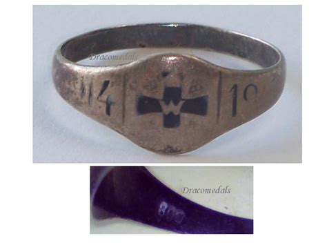 Germany Ww1 Ring Patriotic Iron Cross Ek1 Trench Art Wwi 1914 1918