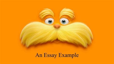 The Lorax Speaks Out Ppt