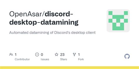 Github Openasardiscord Desktop Datamining Automated Datamining Of Discords Desktop Client