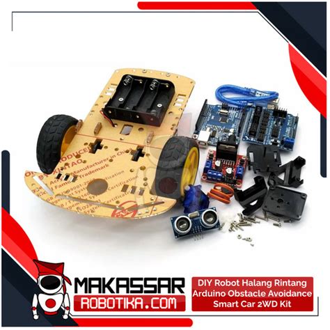 Jual Diy Robot Halang Rintang Arduino Obstacle Avoidance Smart Car 2wd