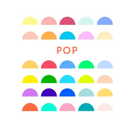 Pop Procreate Swatch Color Palette 30 Brightly Colored Pop Tones Etsy