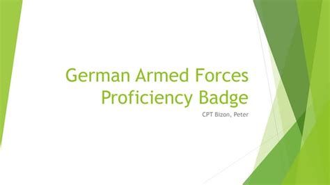 German Armed Forces Proficiency Badge 2018 Pptx
