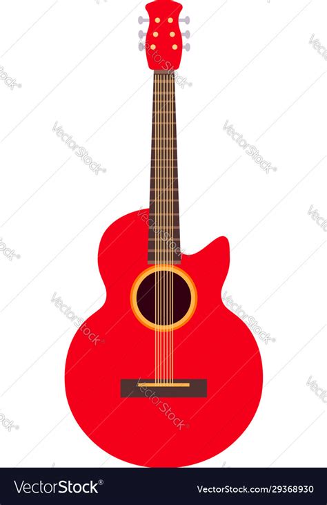 String Electric Guitar Isolated On White Vector Image