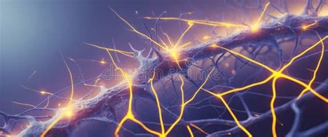 Neural Network Brain Activity Neuron Connection Synapse Brain Cells Electricity Stock