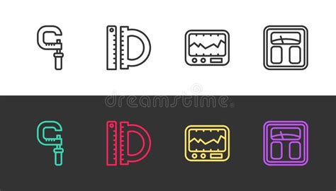 Set Line Micrometer Protractor And Ruler Measuring Instrument And