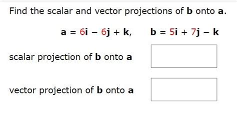 [solved] find the scalar and vector projections of ma