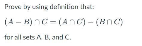 Solved This Is Discrete Mathematics Section Is On Set Chegg