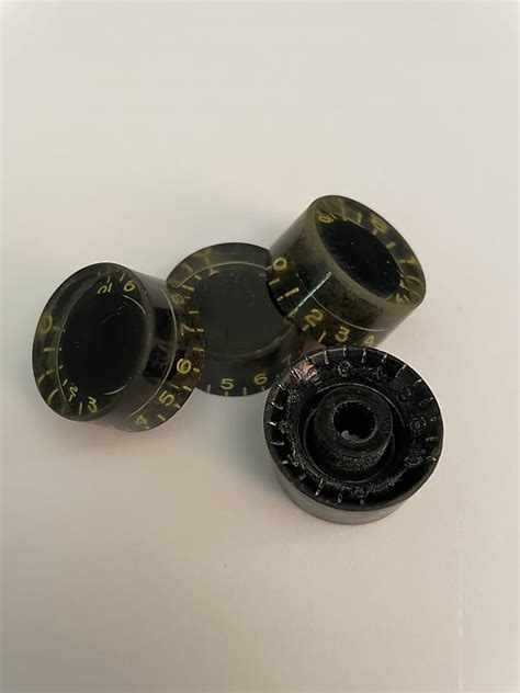 Set Of 4 Hand Aged Gibson Les Paul Speed Knobs Black Reverb Ireland