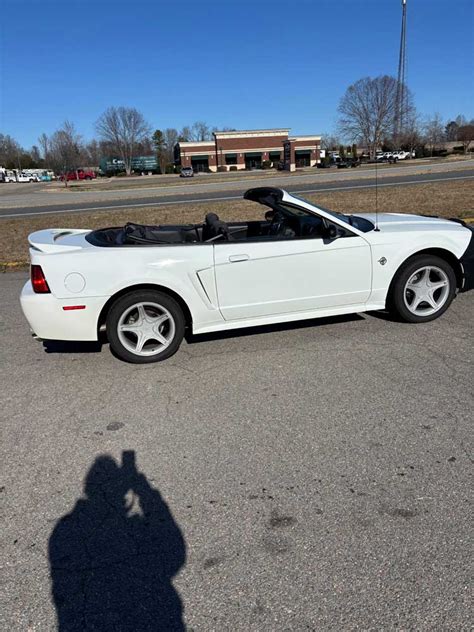 4th Gen White 1999 Ford Mustang Manual Convertible For Sale