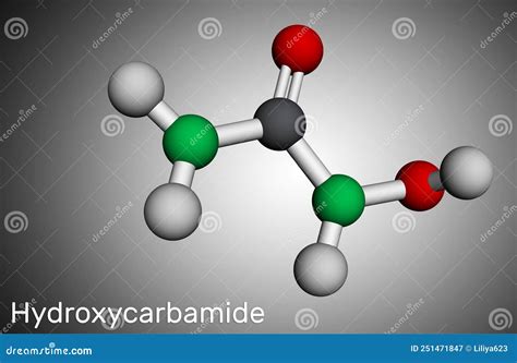Hydroxycarbamide Hydroxyurea Molecule It Is Antimetabolite Drug To
