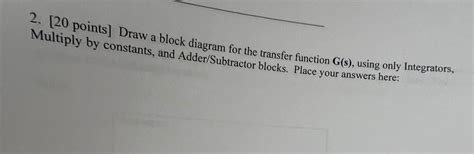 Solved Consider The Following Transfer Function G S Chegg
