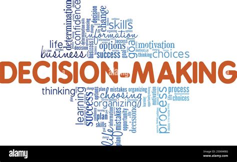 Decision Making Word Cloud Conceptual Design Isolated On White